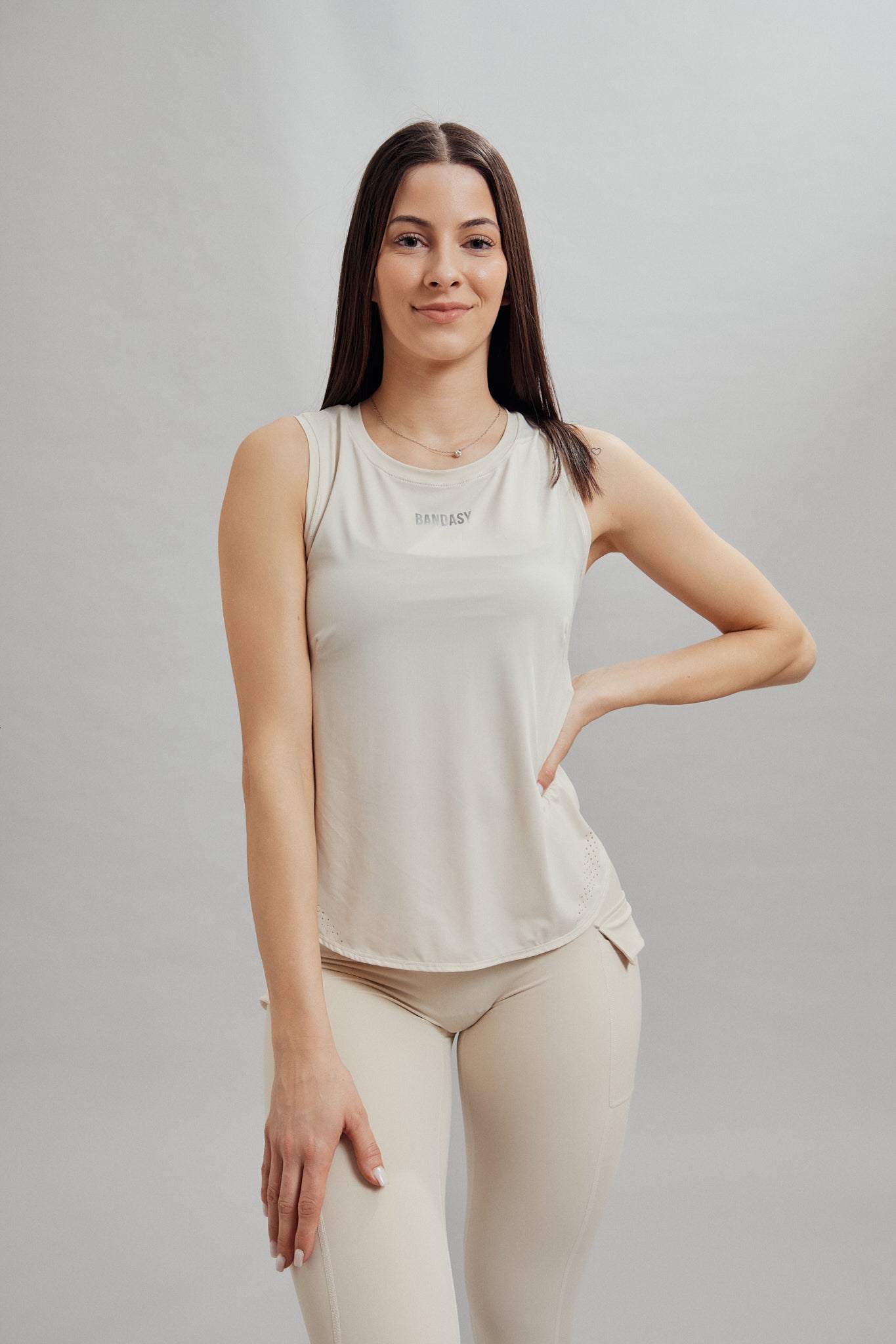 TERRA SLEEVELESS SHIRT BEIGE – BANDASY